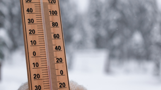 freezing cold thermometer